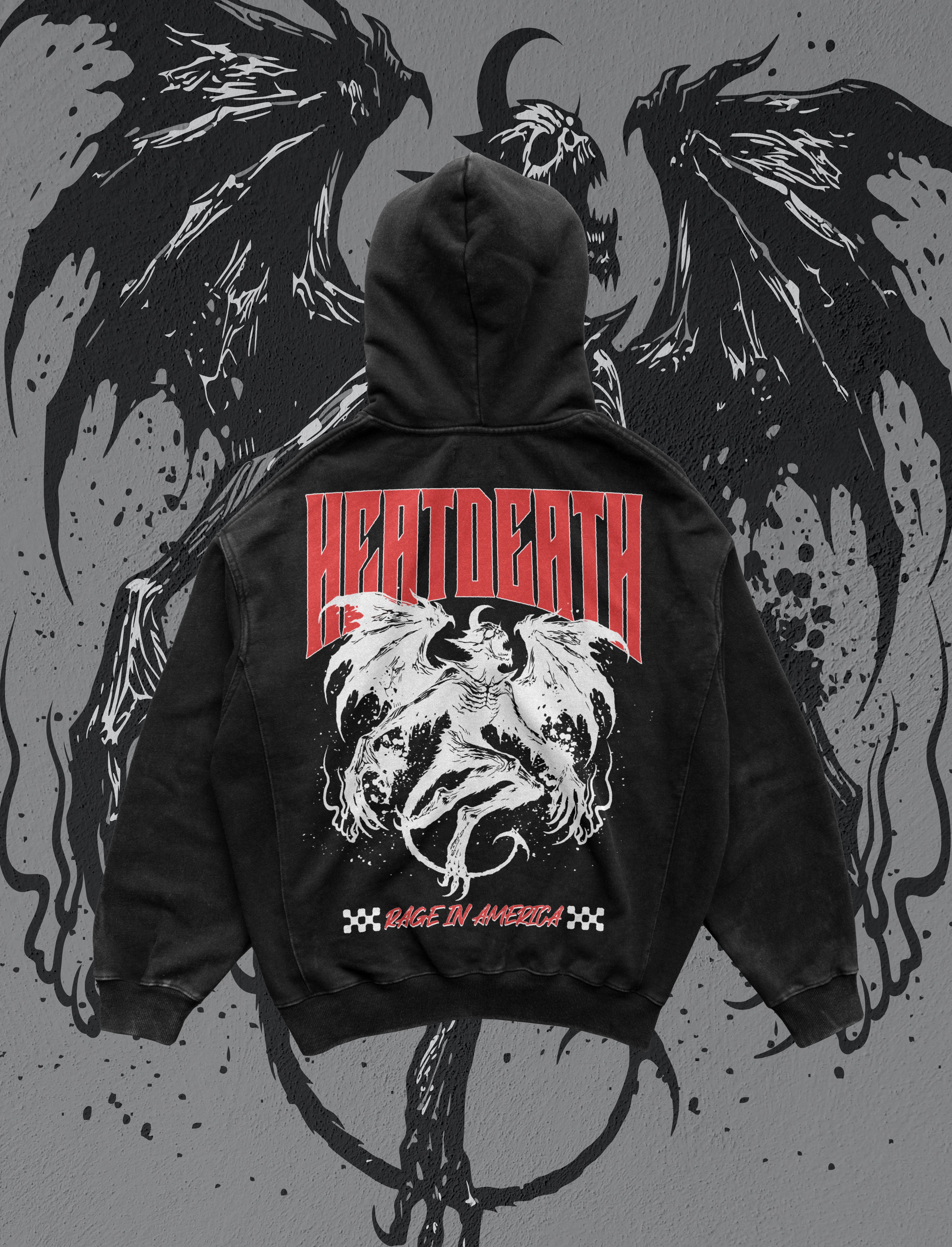 [RAGE IN AMERICA] - ZIP HOODIE – HEATDEATH
