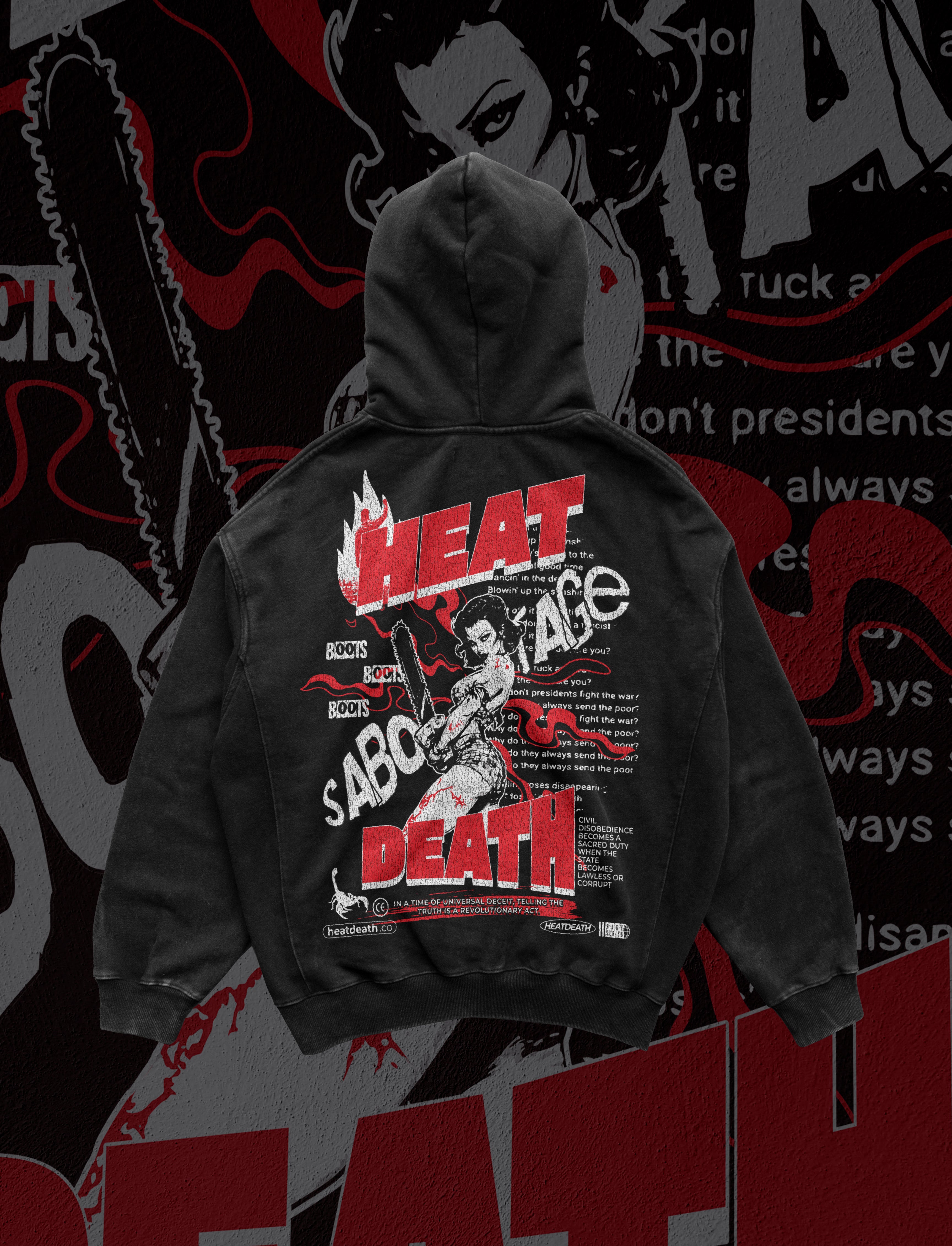 [SABOTAGE] - ZIP HOODIE – HEATDEATH